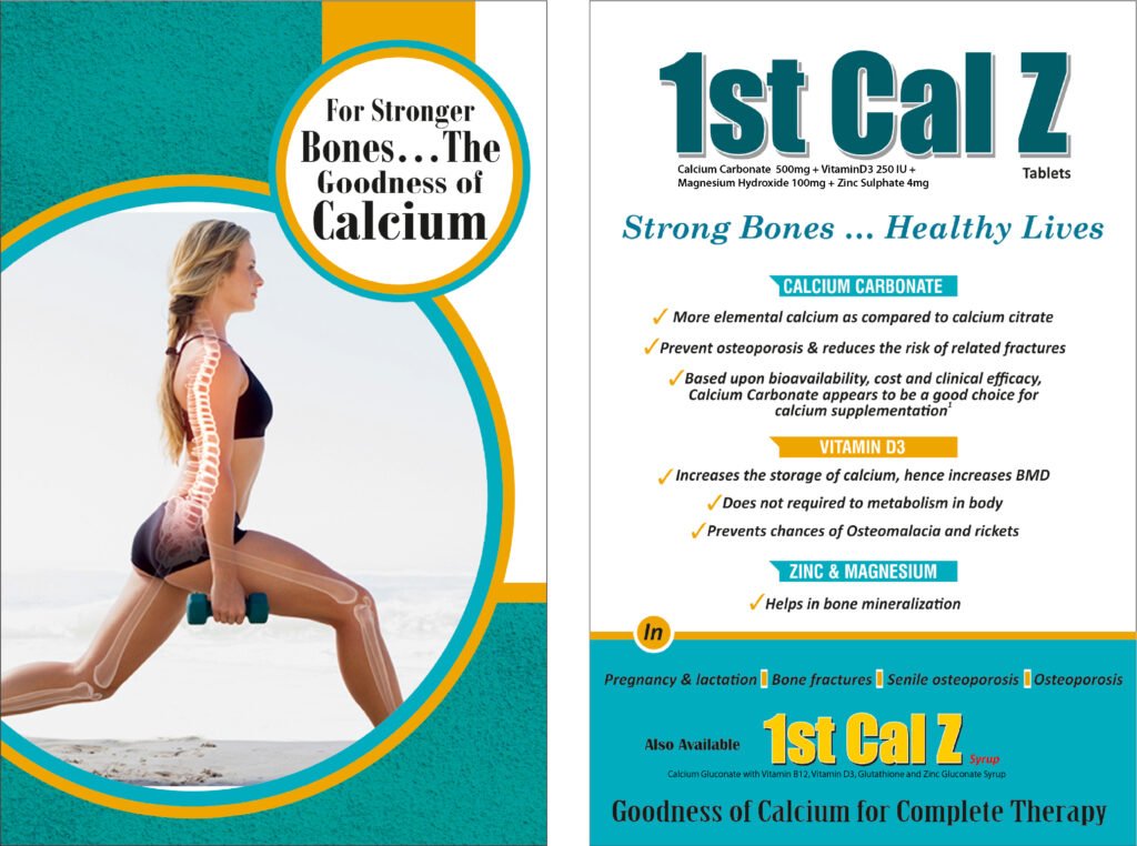 1st Cal-Z Tablet – Calcium Carbonate, D3, Magnesium & Zinc