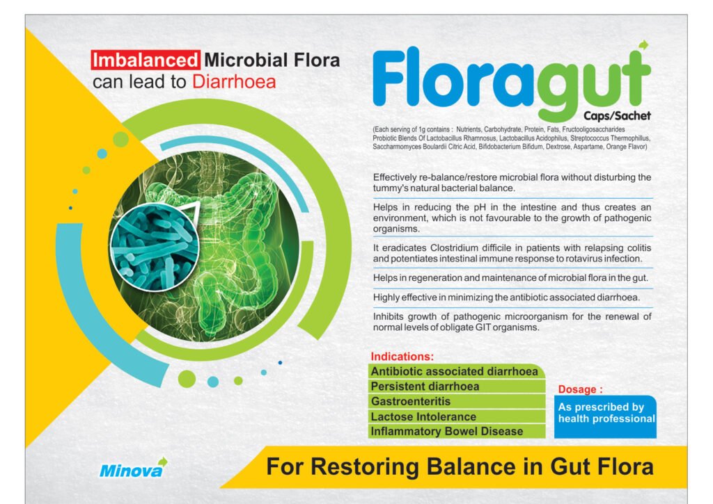Floragut Capsules & Sachets - Best Probiotic for Diarrhoea
